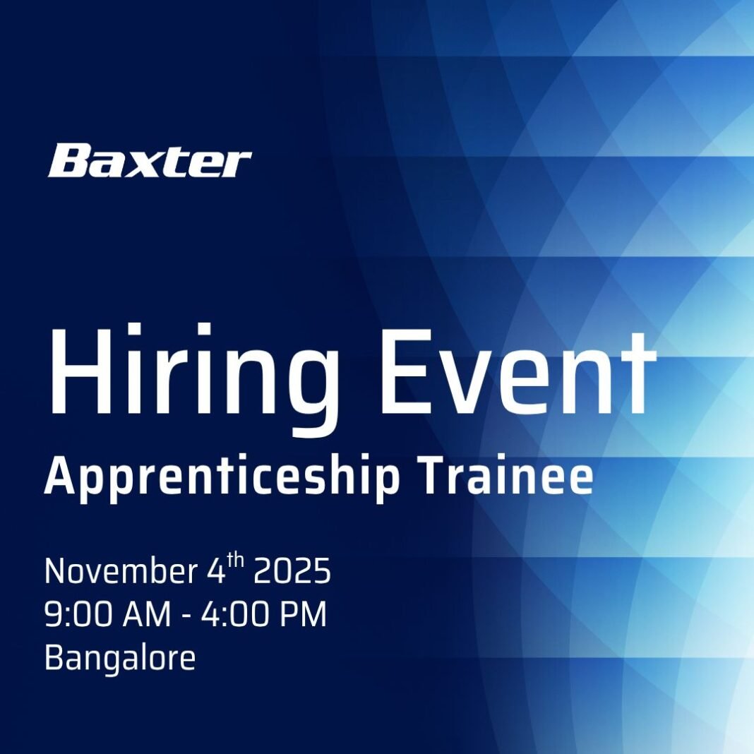 Baxter Apprenticeship Trainee Hiring 2025 | Baxter Apprenticeship For 2025,2024,2023,2022,2021 ...
